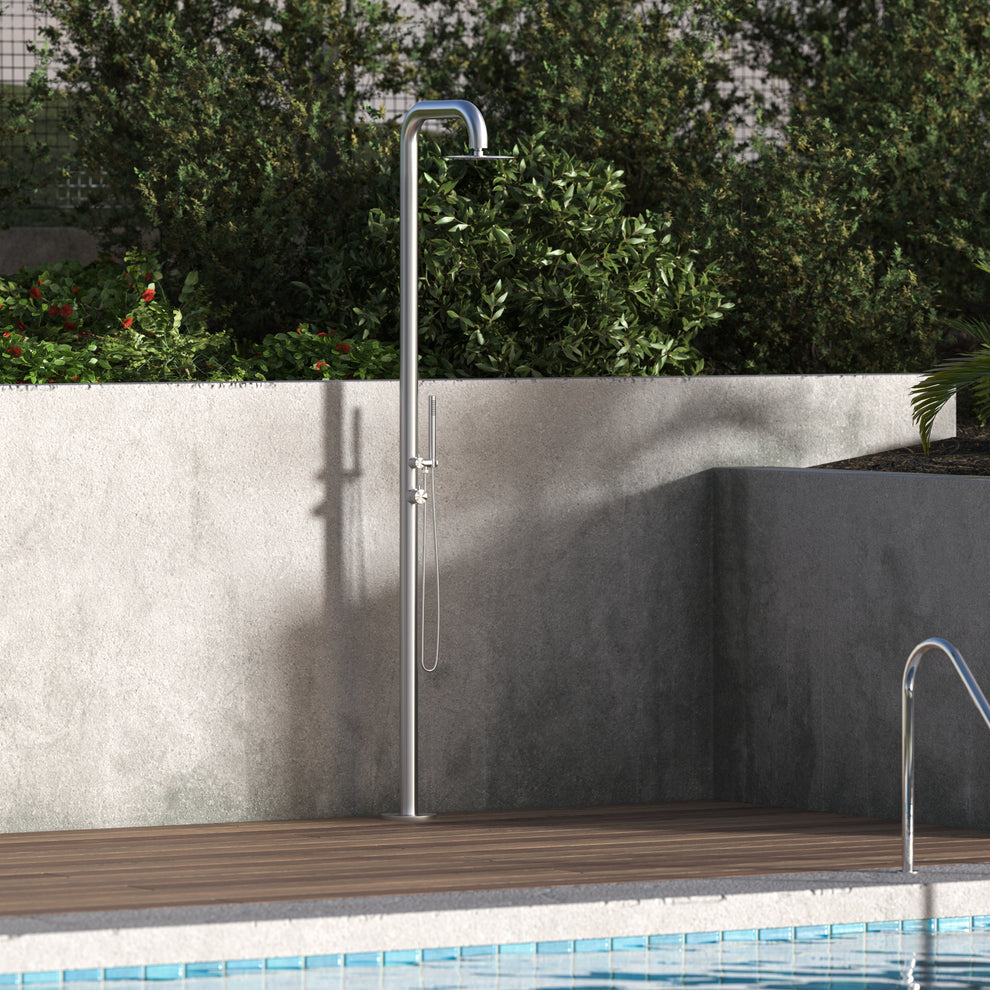Atlas 316 Marine Grade Stainless Steel Freestanding Outdoor Shower ...