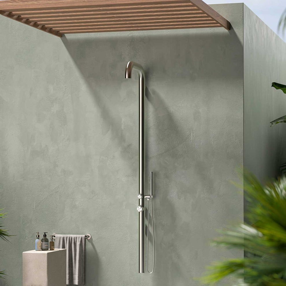 Altura 316 Marine Grade Stainless Steel Wall Mounted Outdoor Shower ...